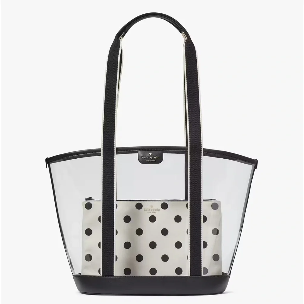 kate spade | Bags | Kate Spade Clare Clear See Through Stadium Tote Bag ...